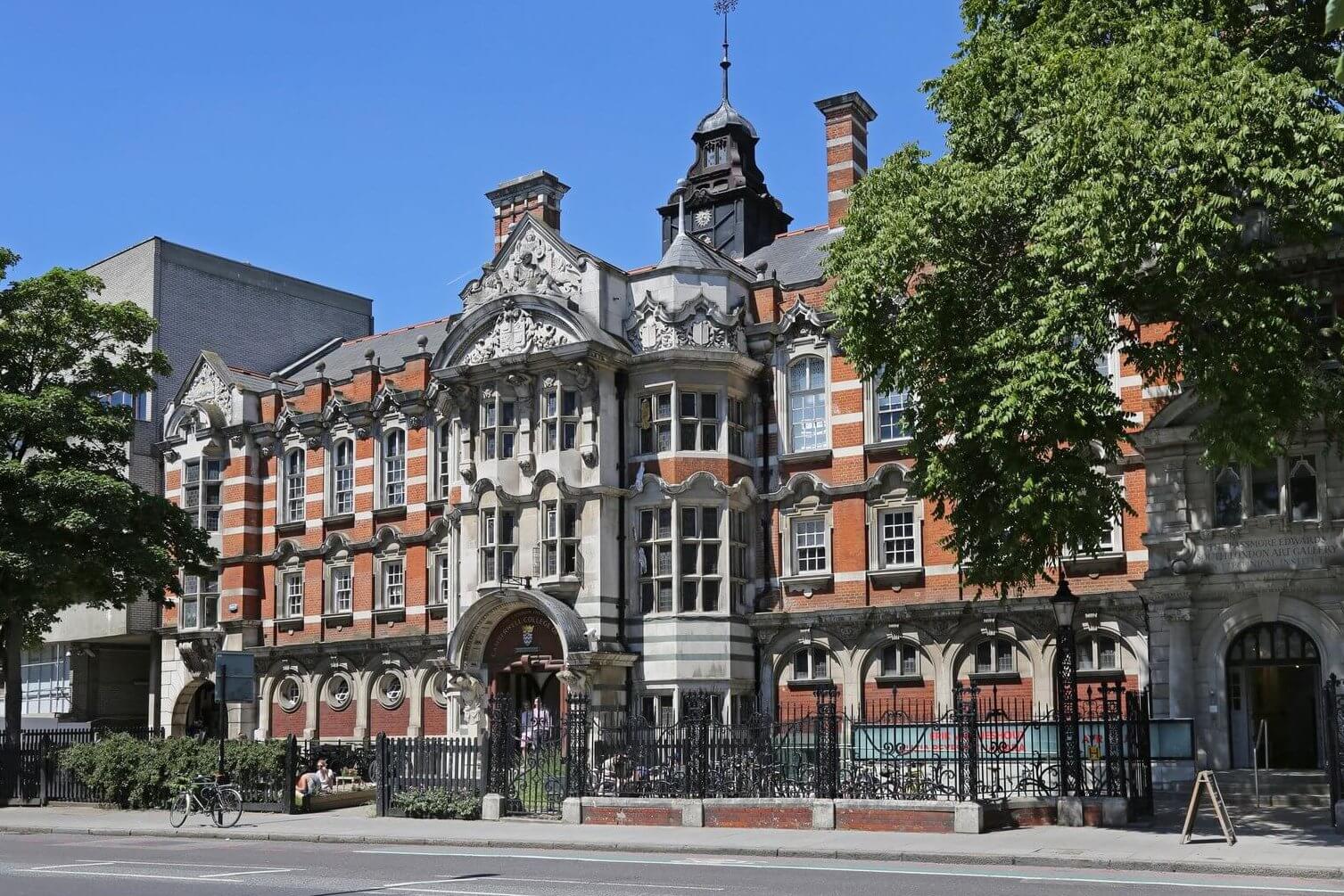 Victorian buildings of Camberwell Art College on Peckham Road in South ...